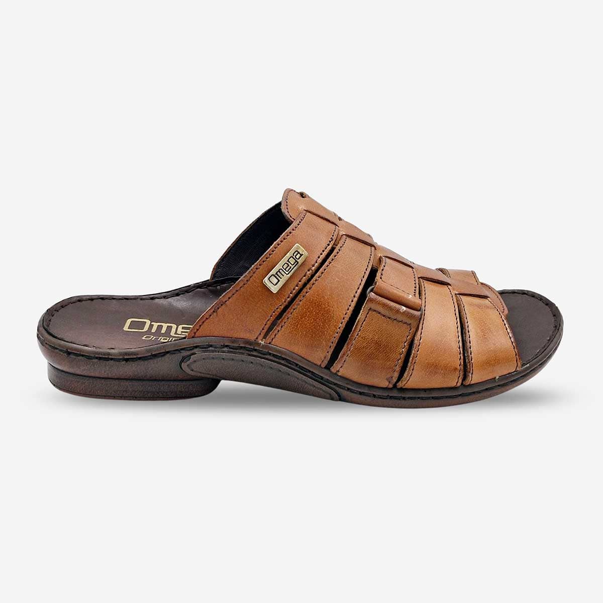 Omega Buffalo Terracotta Push In Sandals | LRS Online