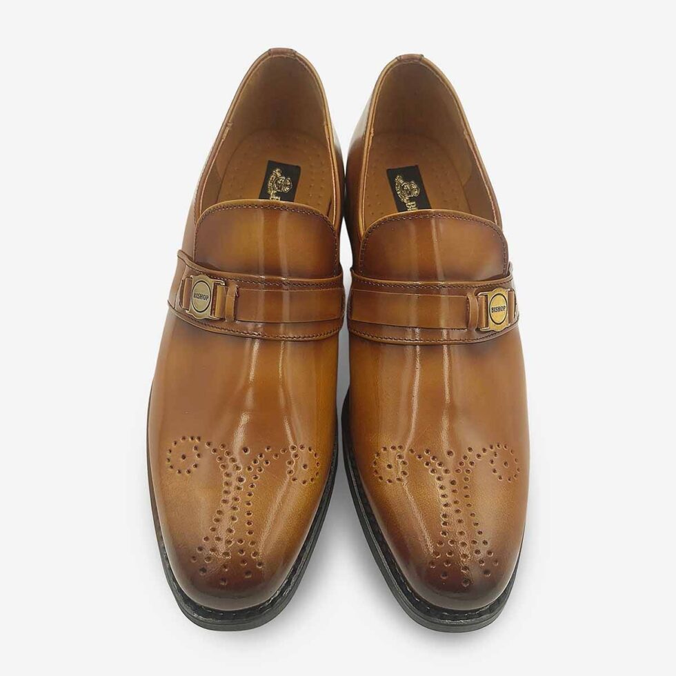 Bishop Shoes Online | Tan Bit Loafer with Medallion | LRS Online